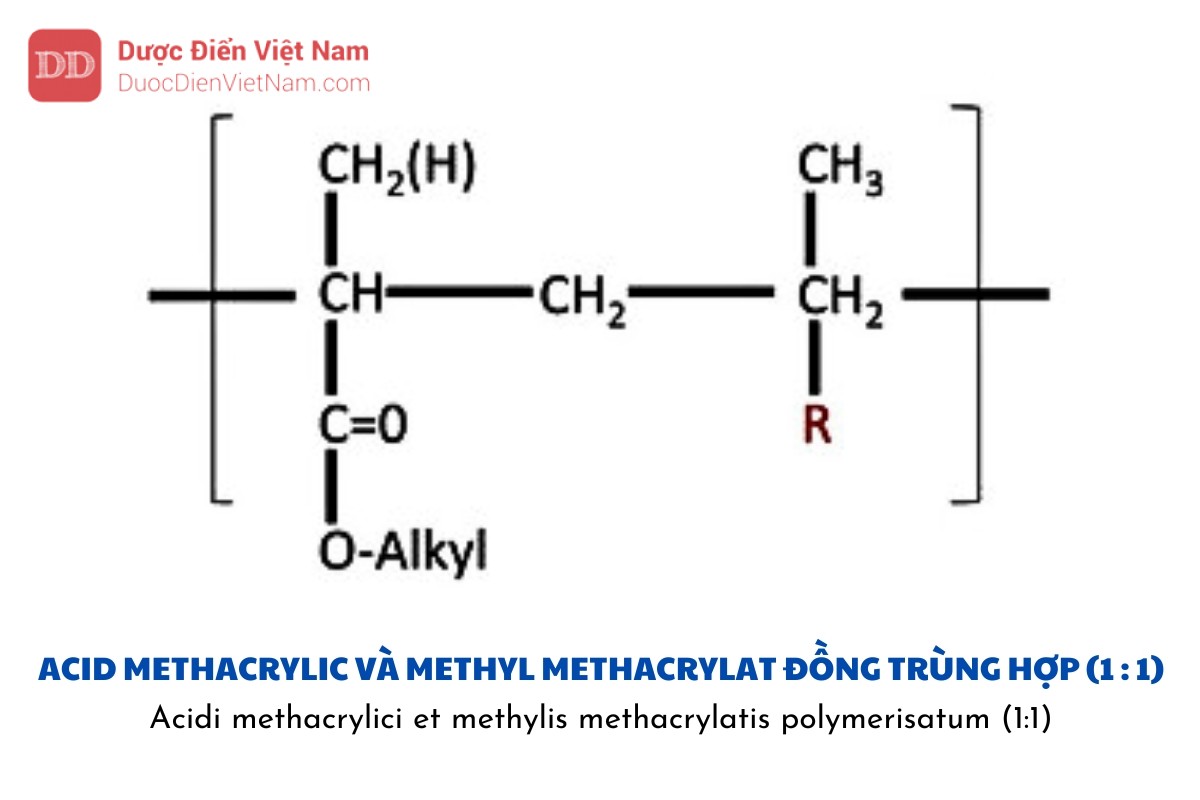ACID METHACRYLIC VÀ METHYL METHACRYLAT ĐỒNG TRÙNG HỢP (1 : 1) (Acidi ...