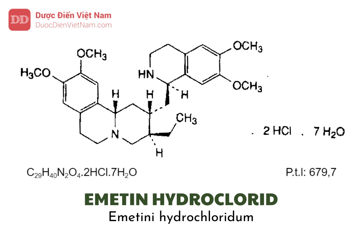 EMETIN HYDROCLORID (Emetini hydrochloridum) - Dược Điển Việt Nam 5