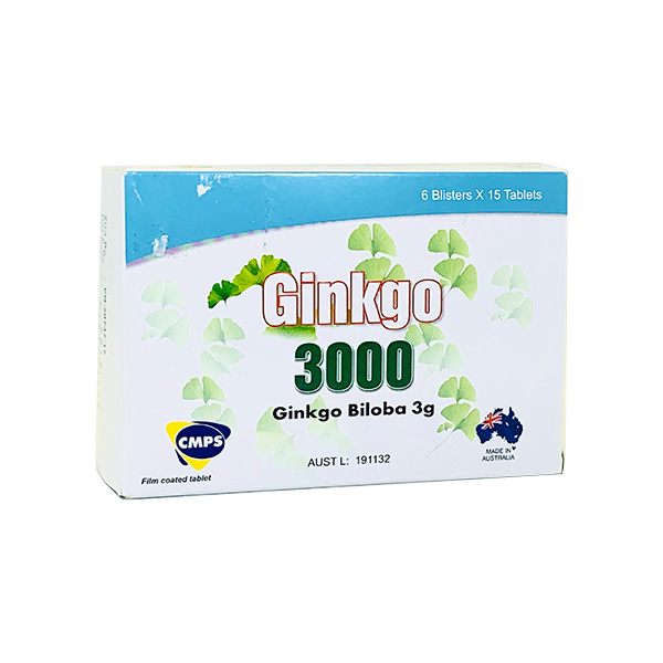 Thuốc Ginkgo 3000 - Điều trị thiểu năng tuần hoàn não - Dược Điển Việt Nam