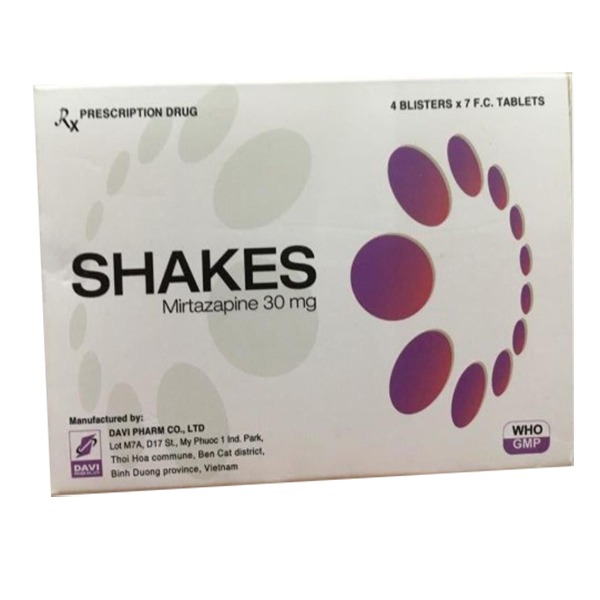 Thuốc Shakes 30mg - Điều trị TRẦM CẢM - Dược Điển Việt Nam