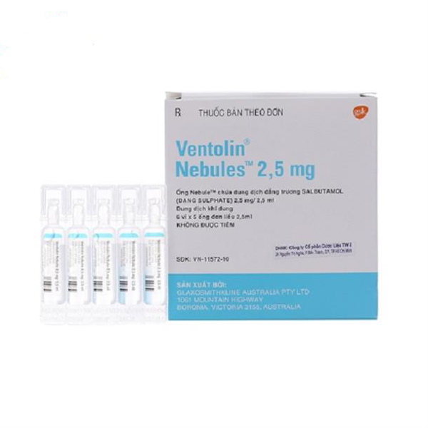 Thuốc Ventolin Nebules 2.5mg: HẾT NGAY cơn hen phế quản. GIÁ?