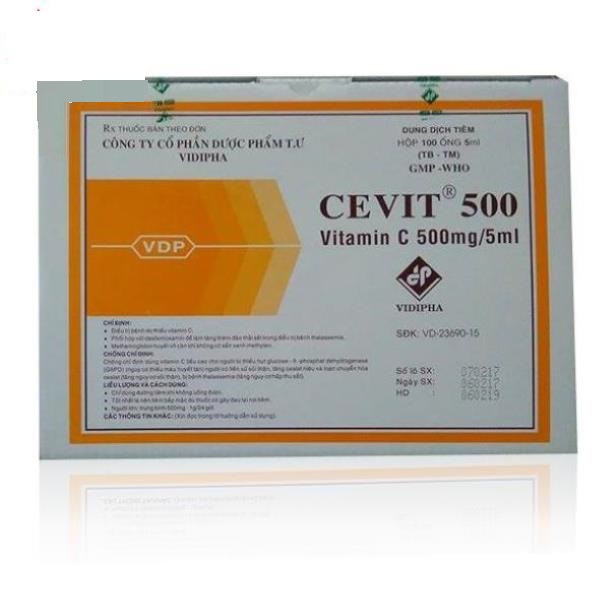 Thuốc Cevit 500mg - Điều trị thiếu hụt Vitamin C - Dược Điển Việt Nam