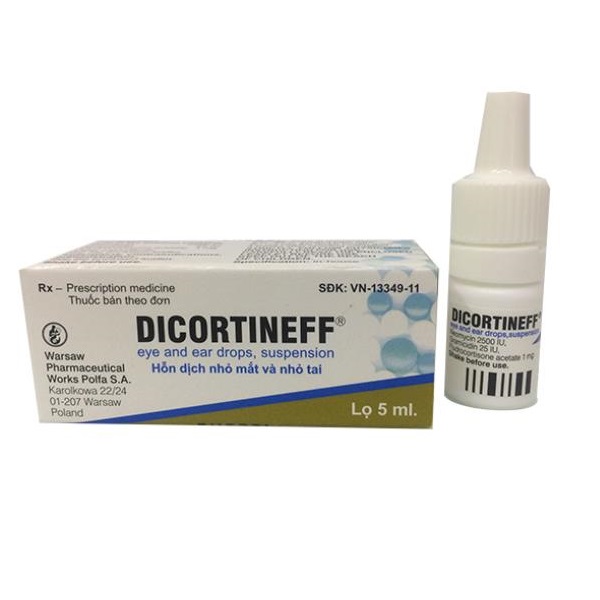 Thuốc Dicortineff - Điều trị nhiễm khuẩn tại mắt, tai - Dược Điển Việt Nam