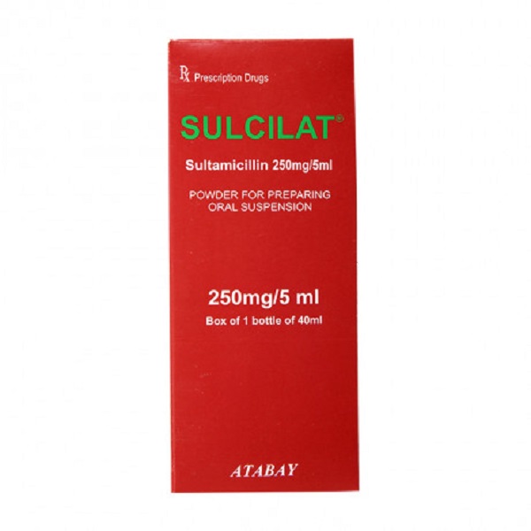 Thuốc Sulcilat 250mg/5ml - Điều trị NHIỄM KHUẨN ổ bụng, da, hô hấp ...