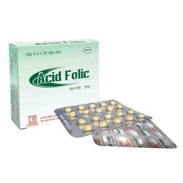 Thuốc Acid Folic 5mg - Bổ sung Acid folic - Dược Điển Việt Nam