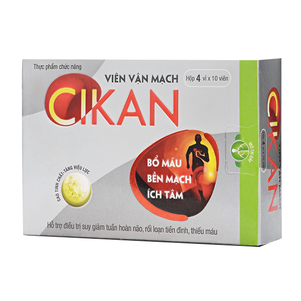 Viên vận mạch Cikan - Tăng tuần hoàn não - Dược Điển Việt Nam
