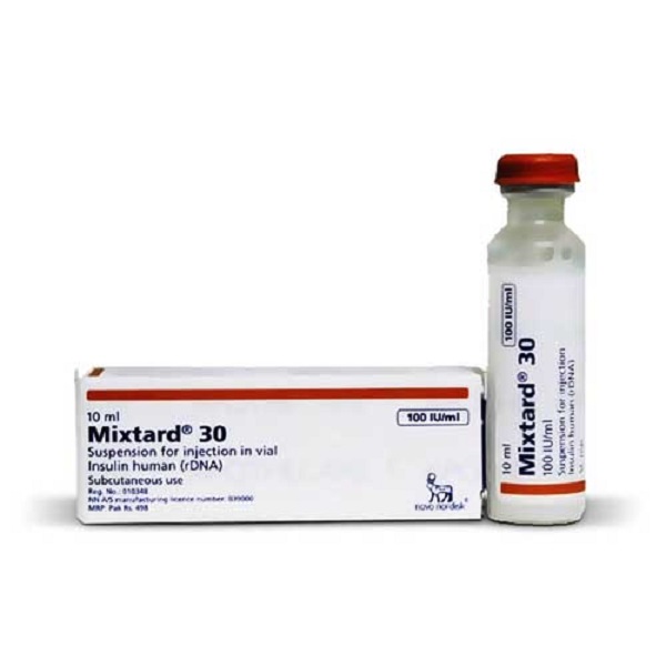 Thuốc Mixtard 30 100IU/ml - Điều trị TIỂU ĐƯỜNG - Dược Điển Việt Nam