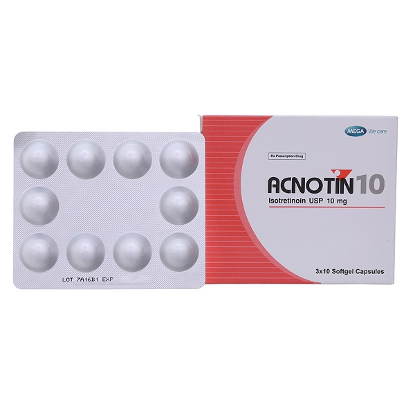 Thuốc Acnotin 10mg - Hết mụn trứng cá - Dược Điển Việt Nam