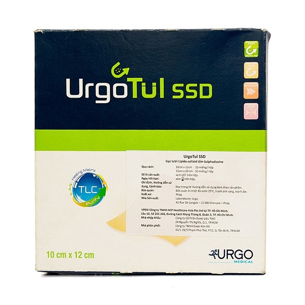 Gạc lưới UrgoTul SSD chống nhiễm khuẩn - Dược Điển Việt Nam