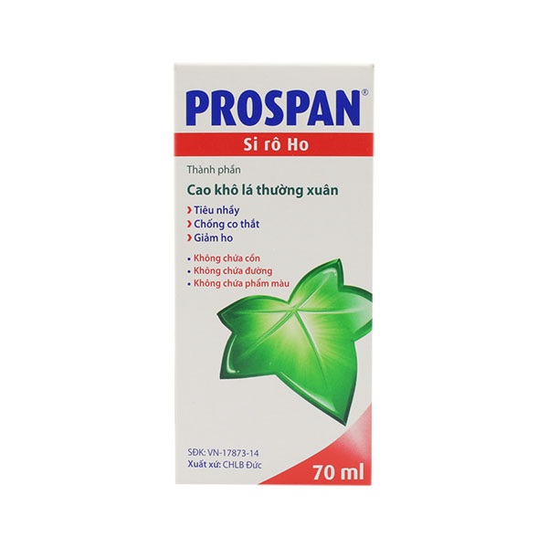 Thuốc Prospan - Giải pháp chữa ho số 1 của Đức