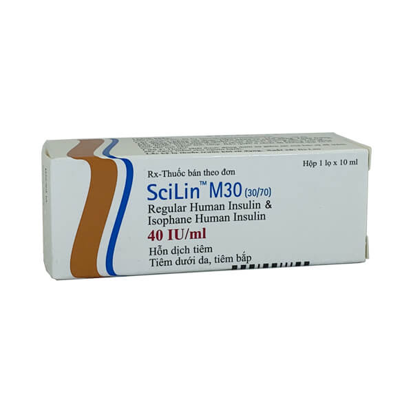 Thuốc Scilin M30 40IU/ml - Điều trị tiểu đường - Dược Điển Việt Nam