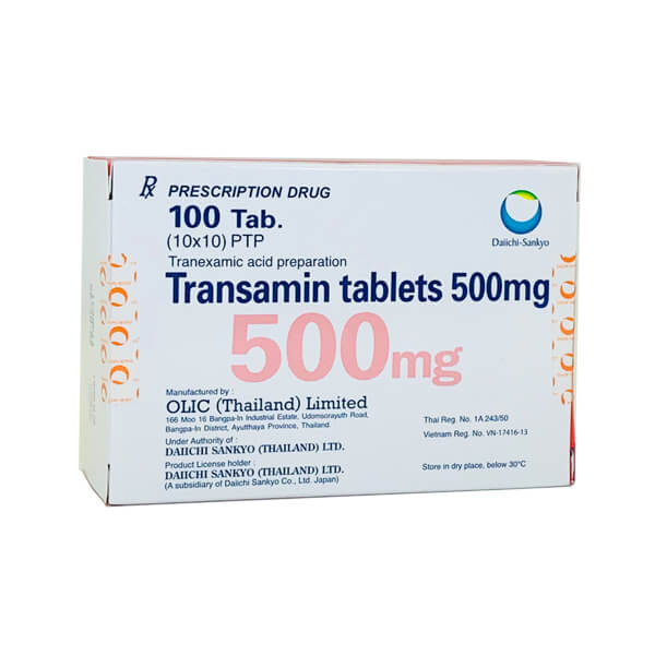 [CẢNH BÁO] Thuốc Transamin Tab.500mg: Nguy hiểm khi lạm dụng. GIÁ?