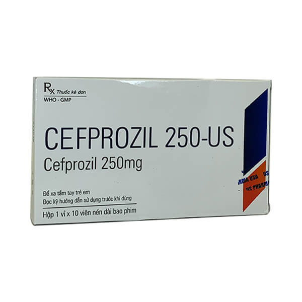 Cefprozil 250 US: Trị viêm họng, viêm phế quản - Dược Điển Việt Nam