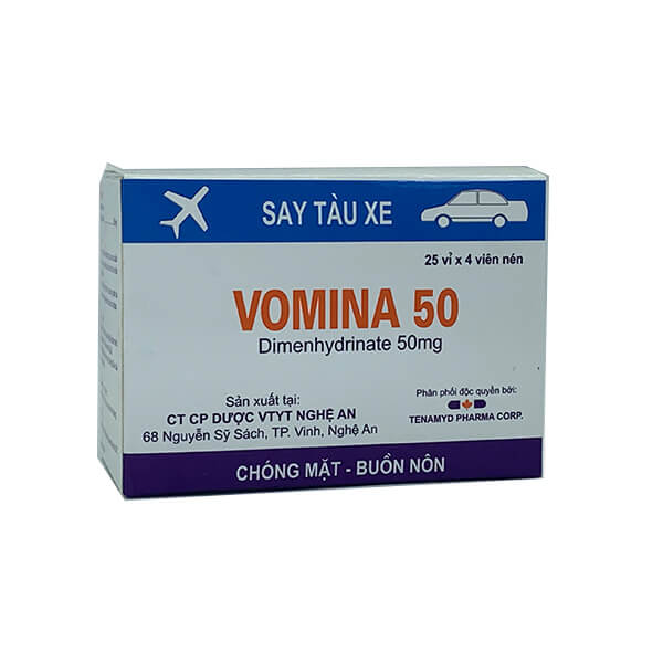 Thuốc Vomina 50 - Bỏ nỗi lo SAY XE - Dược Điển Việt Nam