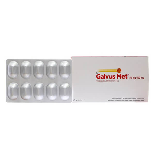 Thuốc Galvus Met 50mg/500mg - Điều trị tiểu đường - Dược Điển Việt Nam