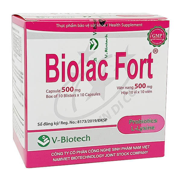 Men tiêu hóa Biolac Fort - Hệ tiêu hóa khỏe mạnh - Dược Điển Việt Nam