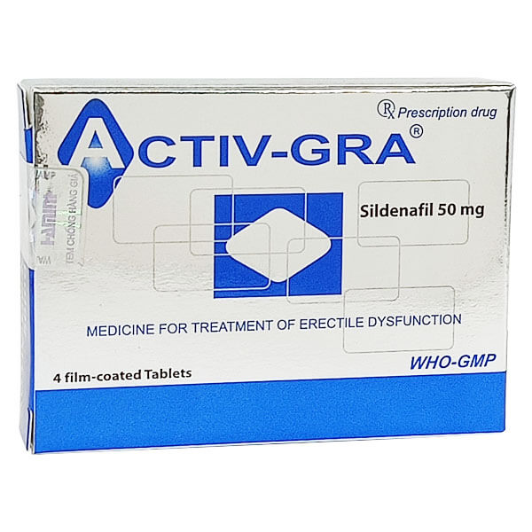 Thuốc Activ-Gra 50mg - Điều trị rối loạn cương dương