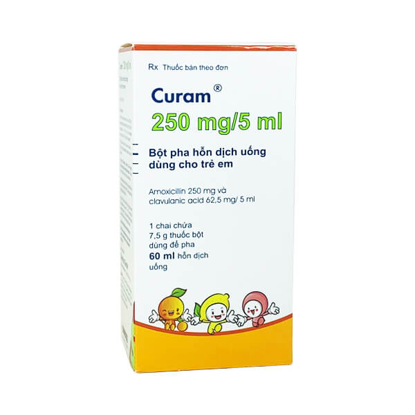 Thuốc Curam 250mg/5ml - Điều trị nhiễm khuẩn hô hấp - Dược Điển Việt Nam