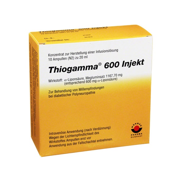 Thiogamma 600 Injekt - Giải quyết biến chứng bệnh tiểu đường