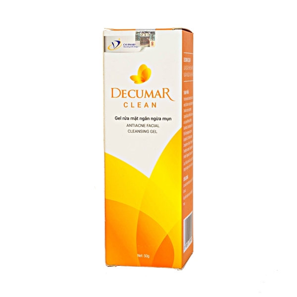 Gel rửa mặt Decumar Clean 50g - Da sáng mịn, sạch mụn - Dược Điển Việt Nam
