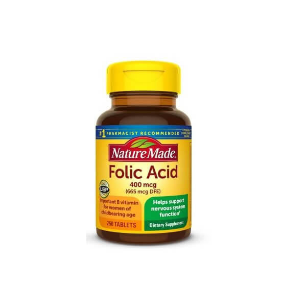 Folic Acid 400mcg - Cho thai kỳ khoẻ mạnh - Dược Điển Việt Nam