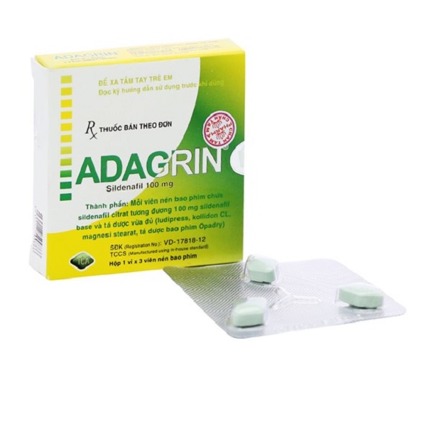 Thuốc Adagrin 100mg: Trị hết rối loạn cương dương