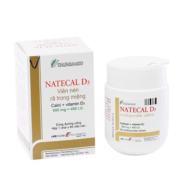 Thuốc NateCal D3 - Điều trị thiếu Calci, vitamin D - Dược Điển Việt Nam