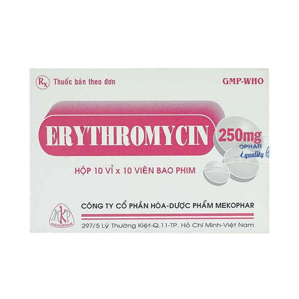 Thuốc Erythromycin 250mg - Điều trị nhiễm khuẩn toàn diện - Dược Điển ...
