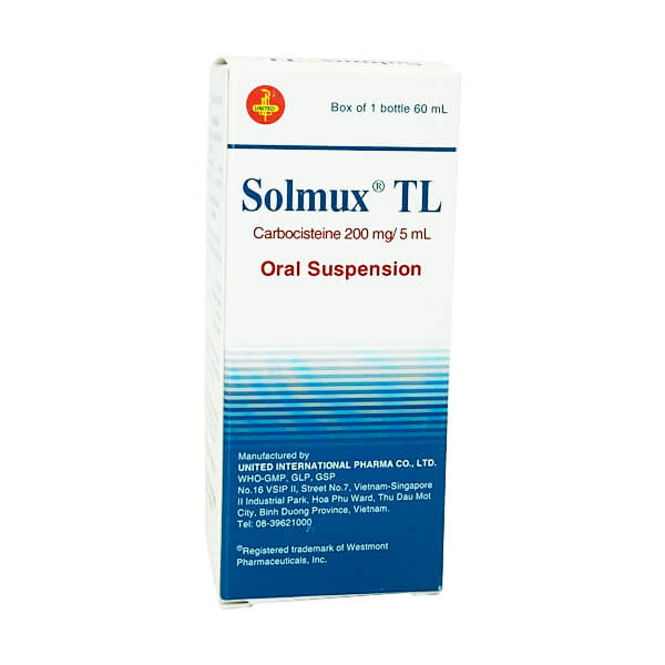Solmux TL 200mg/5ml - TAN đờm, GIẢM ho tức thì
