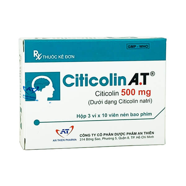 Thuốc Citicolin A.T 500mg - Phục hồi nhanh sau đột quỵ