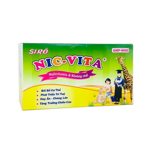 Thuốc Nic-Vita 10ml - Kích thích trẻ ăn ngon - Dược Điển Việt Nam