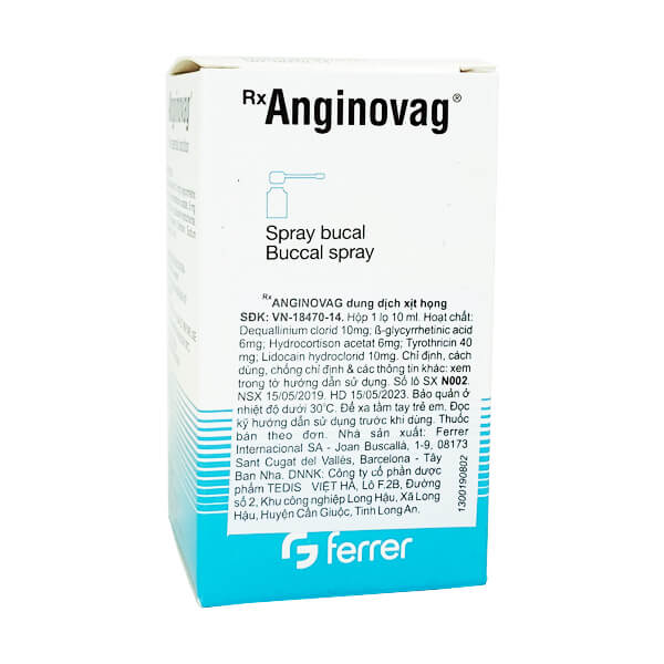 Thuốc Anginova - Giảm nhanh cơn đau do viêm hầu họng