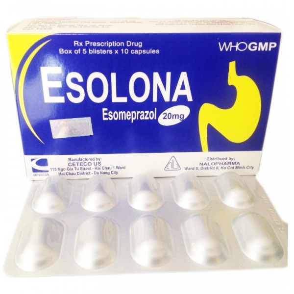 Thuốc Esolona 20mg - Điều trị LOÉT DẠ DÀY - TÁ TRÀNG