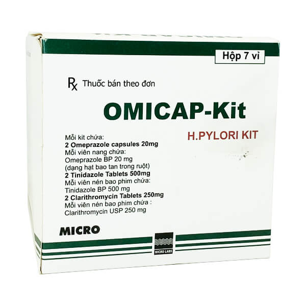 Thuốc Omicap kit - Đối phó cơn đau do viêm loét dạ dày