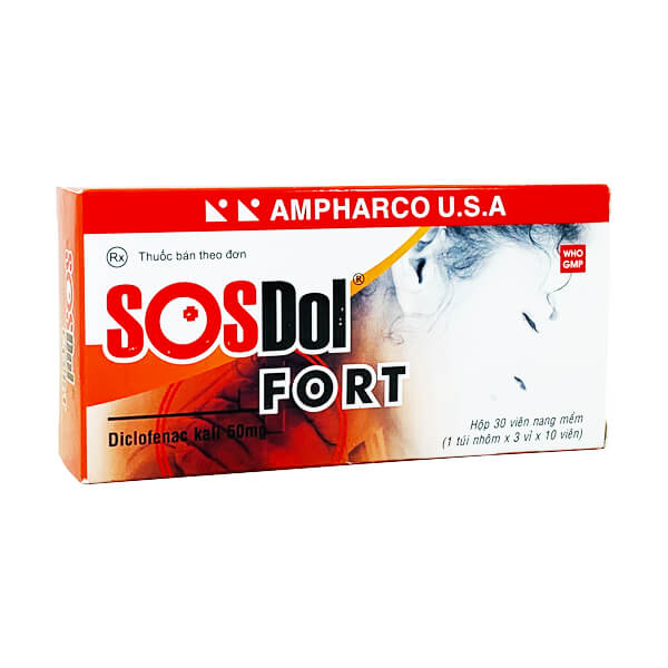Thuốc SOSDol Fort - Chống viêm, giảm đau nhanh chóng