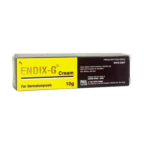 Thuốc Endix-G Cream 10g: Điều trị VIÊM DA DỊ ỨNG - Dược Điển Việt Nam