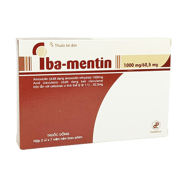 Thuốc Iba-mentin 1000mg/62,5mg - Đặc trị NHIỄM KHUẨN