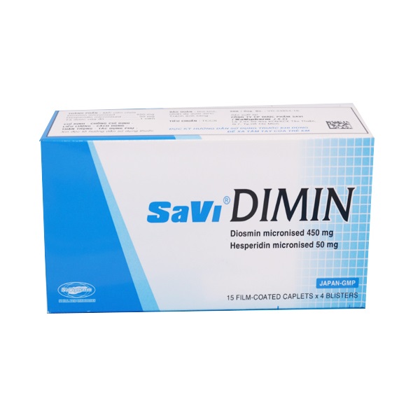 SaVi DIMIN - Giảm nhanh triệu chứng của trĩ - Dược Điển Việt Nam
