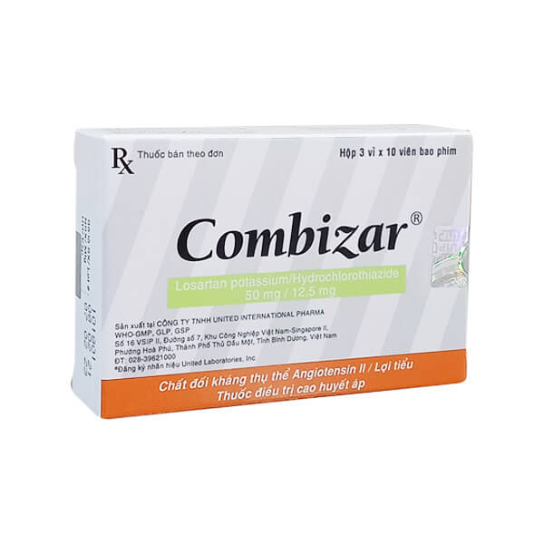 Thuốc Combizar 50mg/12,5mg - Kiểm soát tốt huyết áp - Dược Điển Việt Nam