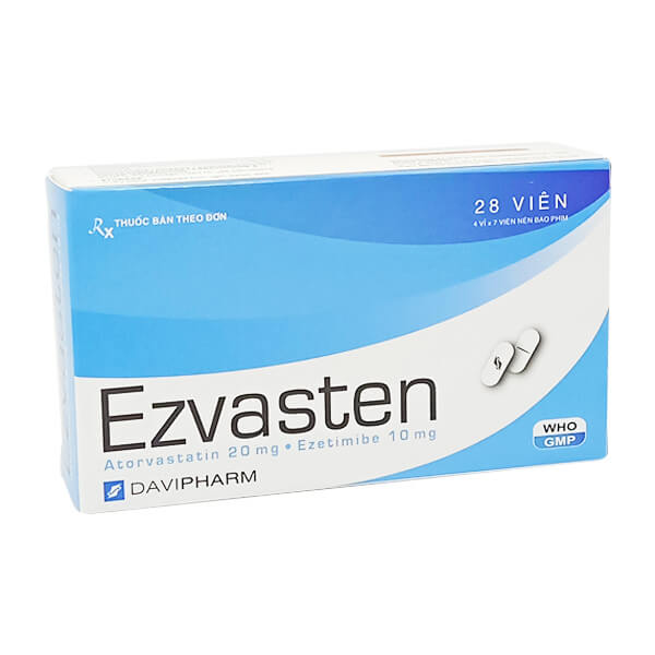 Thuốc Ezvasten - Hạ Cholesterol máu TỨC THÌ - Dược Điển Việt Nam