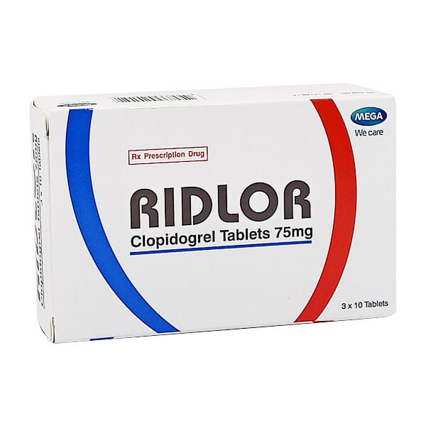 Thuốc Ridlor 75mg - Phòng nhồi máu cơ tim, đột quỵ