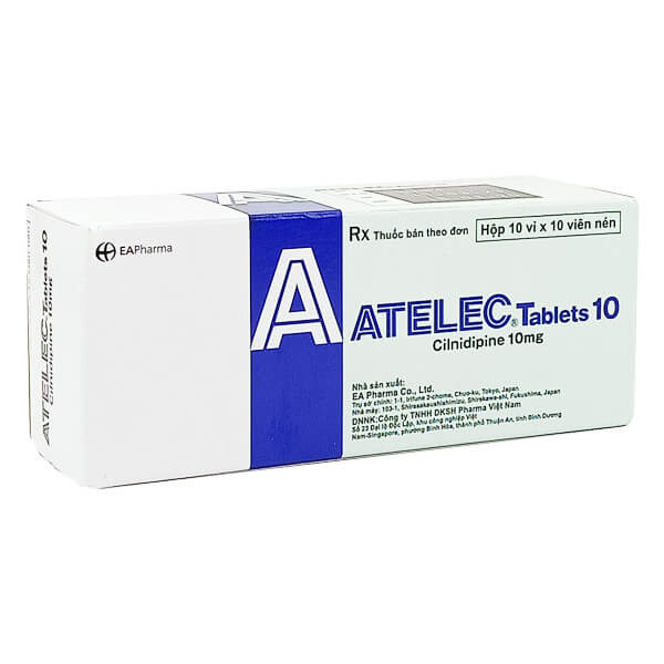 Thuốc Atelec 10mg - Điều trị huyết áp cao - Dược Điển Việt Nam