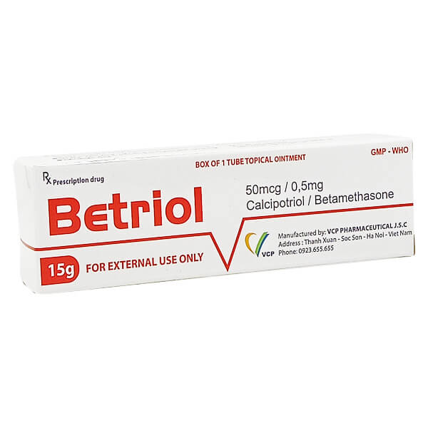 Thuốc Betriol 15g - Điều trị vảy nến - Dược Điển Việt Nam