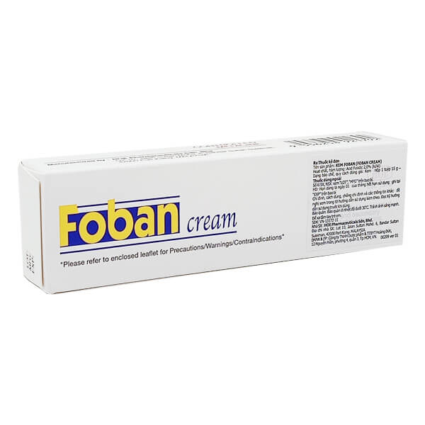 Foban cream 5g - KHÔNG LO mụn nhọt, trứng cá - Dược Điển Việt Nam