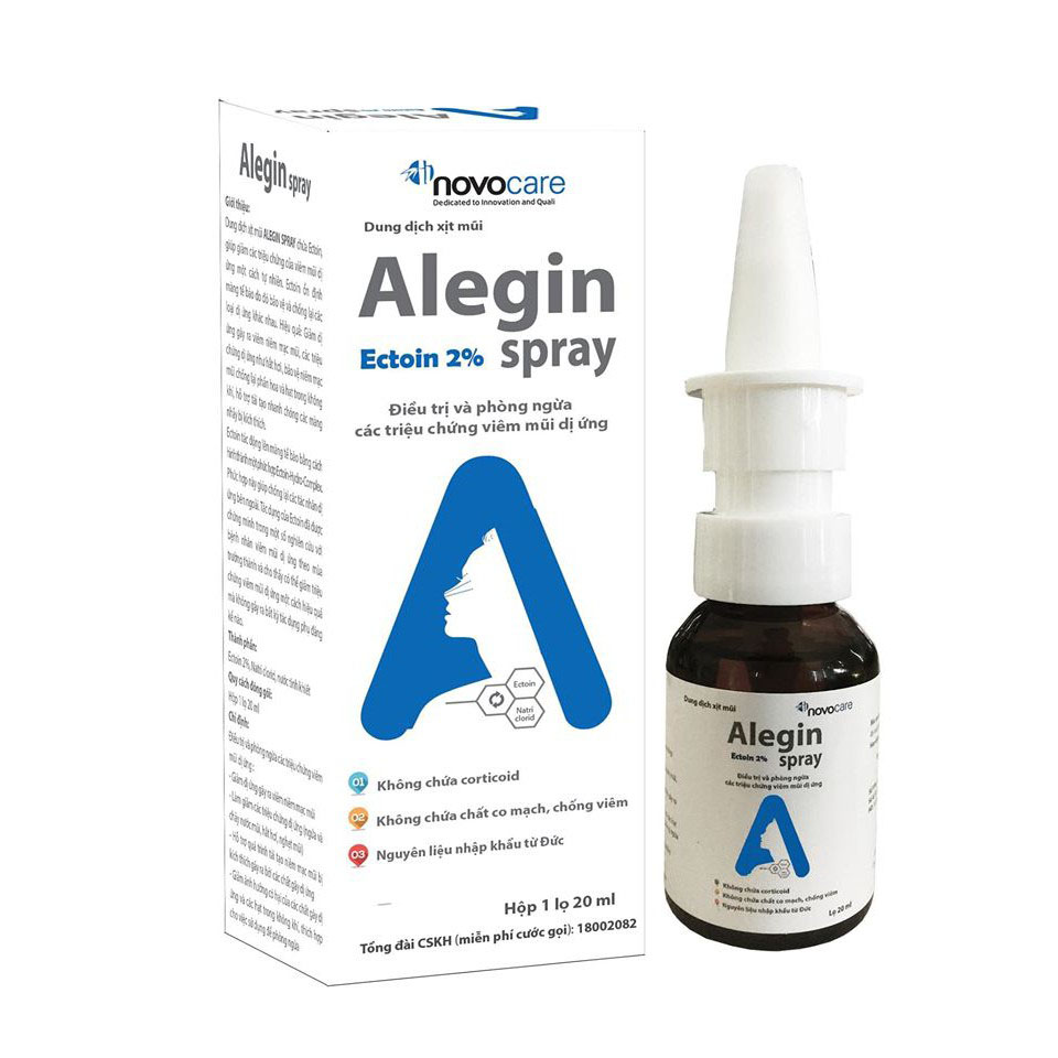 Xịt mũi Alegin Spray - Giảm viêm mũi dị ứng hiệu quả