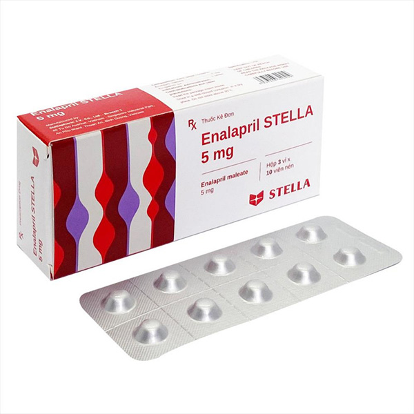 Thuốc Enalapril STELLA 5mg - Điều trị tăng huyết áp - Dược Điển Việt Nam