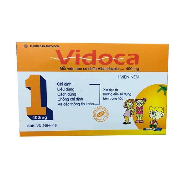 Thuốc Vidoca 400mg - Tiêu diệt mọi loại giun - Dược Điển Việt Nam