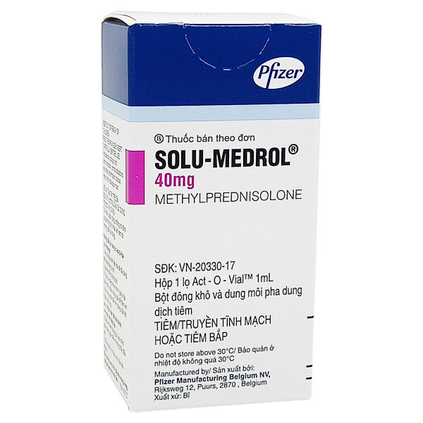 Solu Medrol 40mg - Thuốc chống viêm, giảm đau nhanh chóng