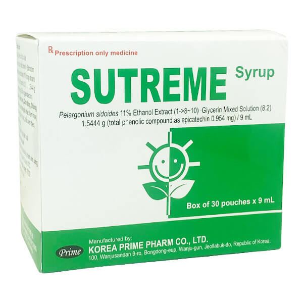 Thuốc Sutreme syrup - Điều trị viêm phế quản - Dược Điển Việt Nam