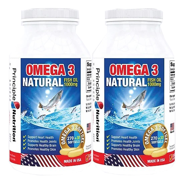 Principle Nutrition Omega 3 Natural Fish oil 1000mg - Dược Điển Việt Nam
